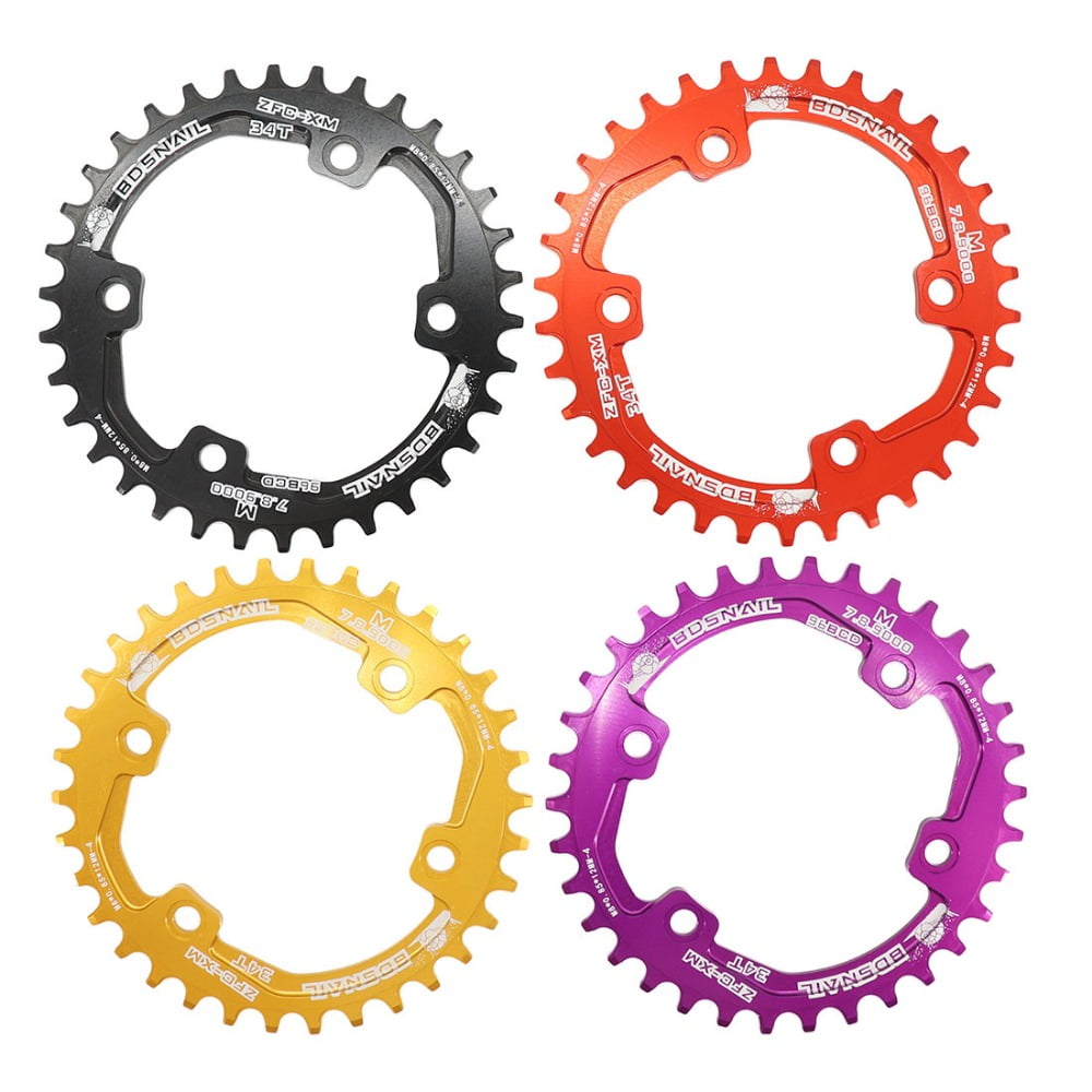Snail Round Chainring 96 BCD for M7000 M8000 M9000 30T/32T/34T/36T/38T MTB Bike Crankset ...