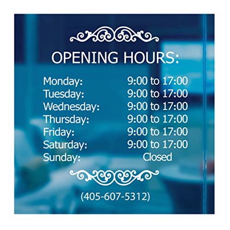 LokaUS Professional Business Hours Sign Kit, 20x20 Inches Changeable ...