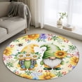 3.3ft Round Rug Yellow Sunflowers Area Rugs for Living Room Bedroom ...