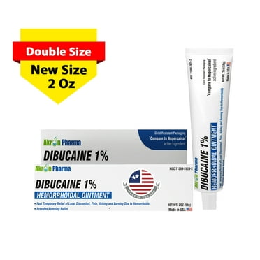Dibucaine 1% Ointment 1 Oz. (28 gm) Hemorrhoidal Ointment - Walmart.com