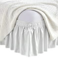 Elastic Wrap Around Bed Skirt Dust Ruffle Smooth Soft Bed Frame Cover