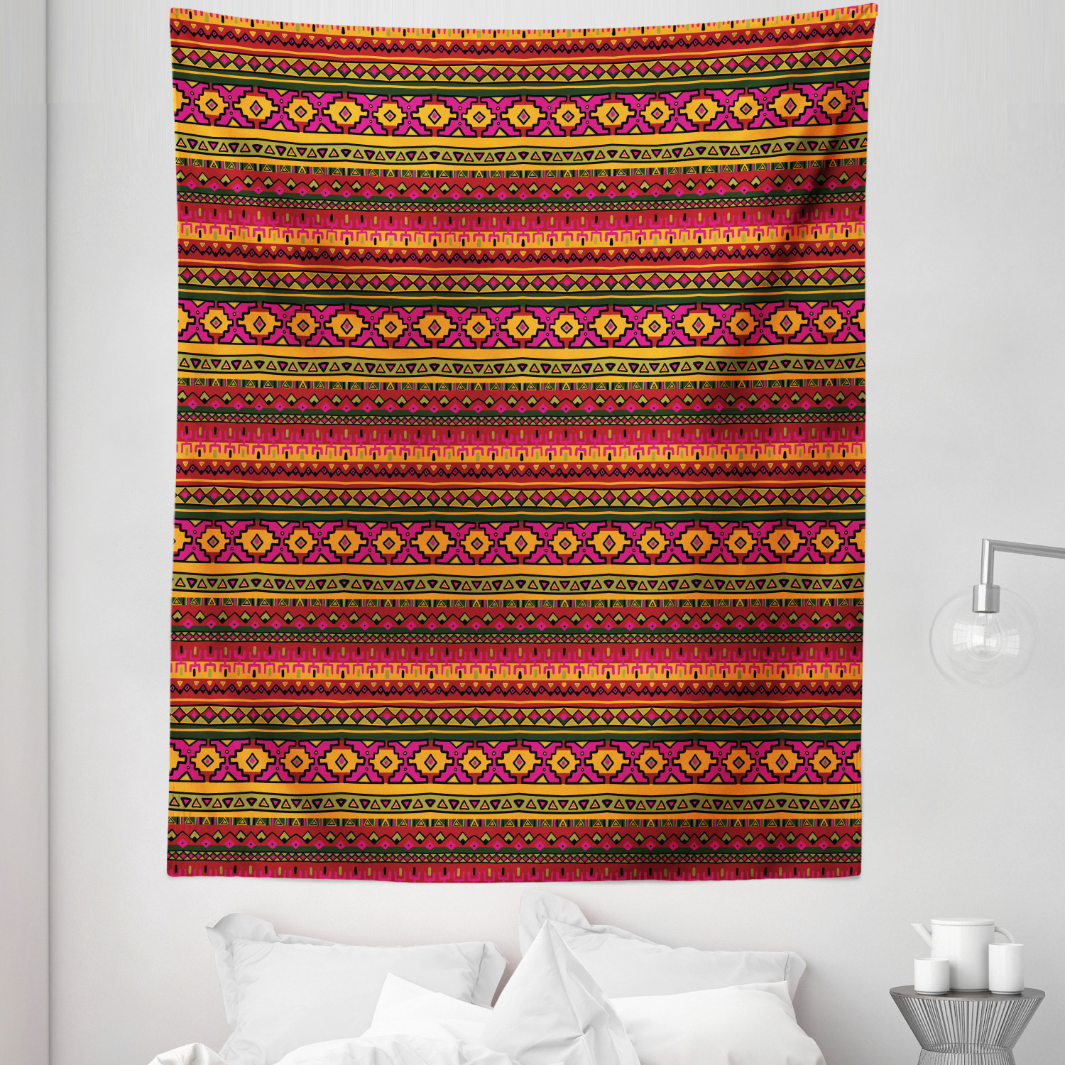 Aztec Tapestry, Funky South American Style Vintage Peruvian Motifs ...