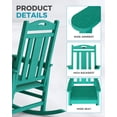 Oversized HDPE Outdoor Rocking Chair, All-Weather High Back Porch ...
