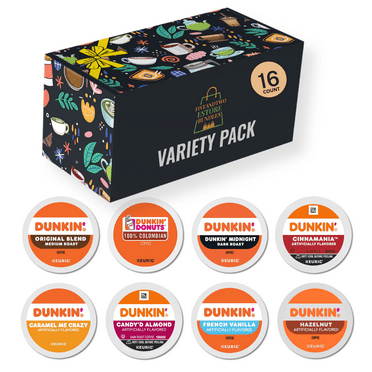 Dunkin' K-Cup Variety Pack: 28 Keurig Coffee Pods, 8 Flavors, Medium ...