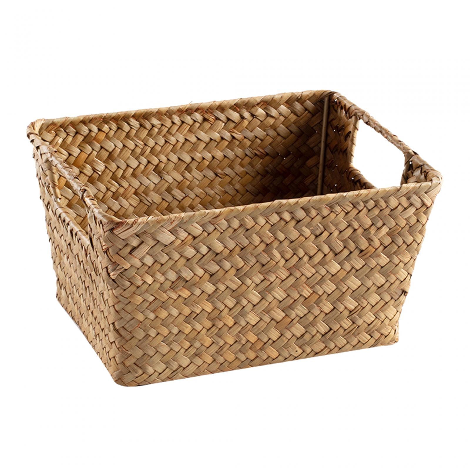 Handwoven Basket Storage Bin with Handles Table Decoration Picnic ...