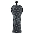 Haosy Carbon Black Block Golf Club Covers Driver Hybrid Wood Headcovers ...