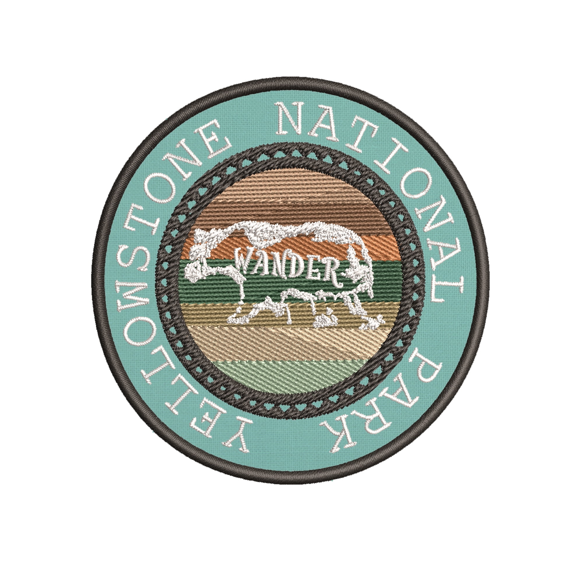 Yellowstone National Park Wander Bear Embroidered DIY Iron on or Sew-on ...