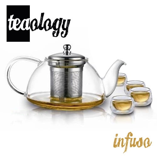 Teaology Infuso Borosilicate Infusion Teapot and Glass Set - Walmart.com