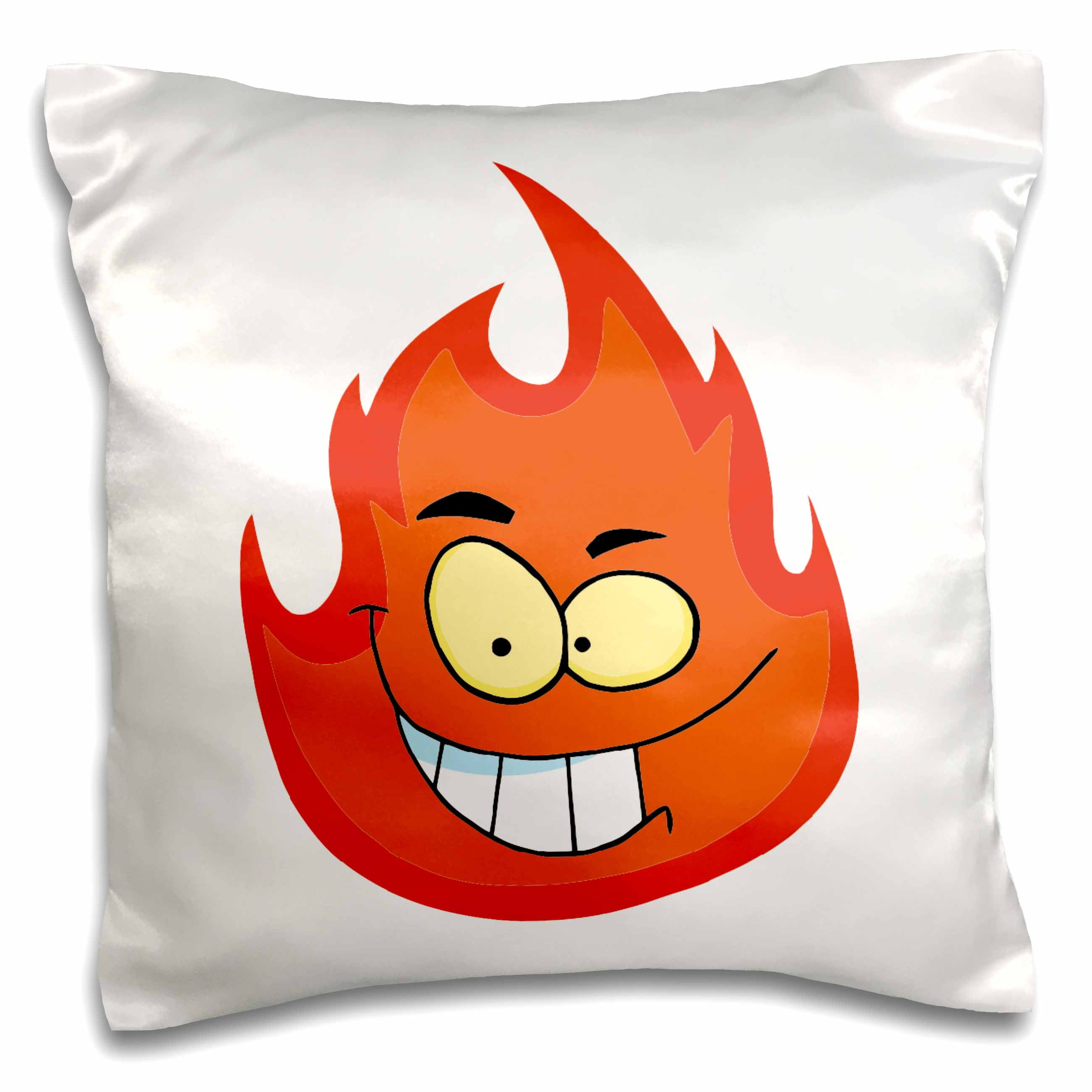 Cute Silly Flame Fire Cartoon Character 16x16 inch Pillow Case pc ...