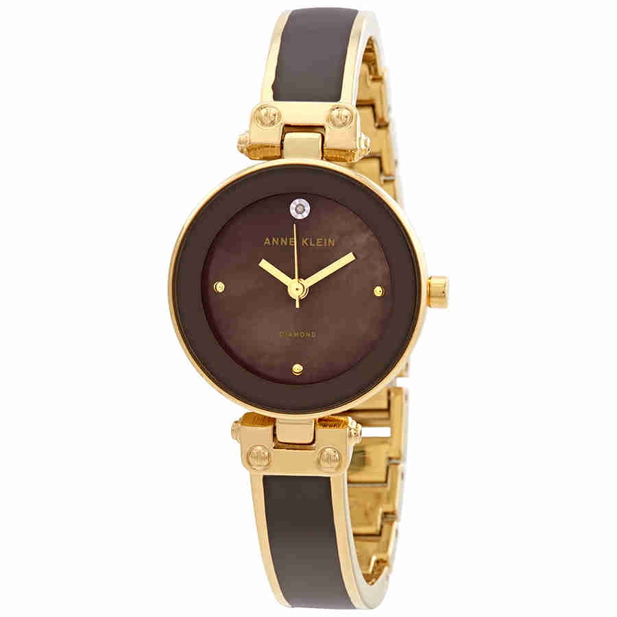 Anne Klein Women's Diamond Brown Dial Watch 1980BNGB - Walmart.com