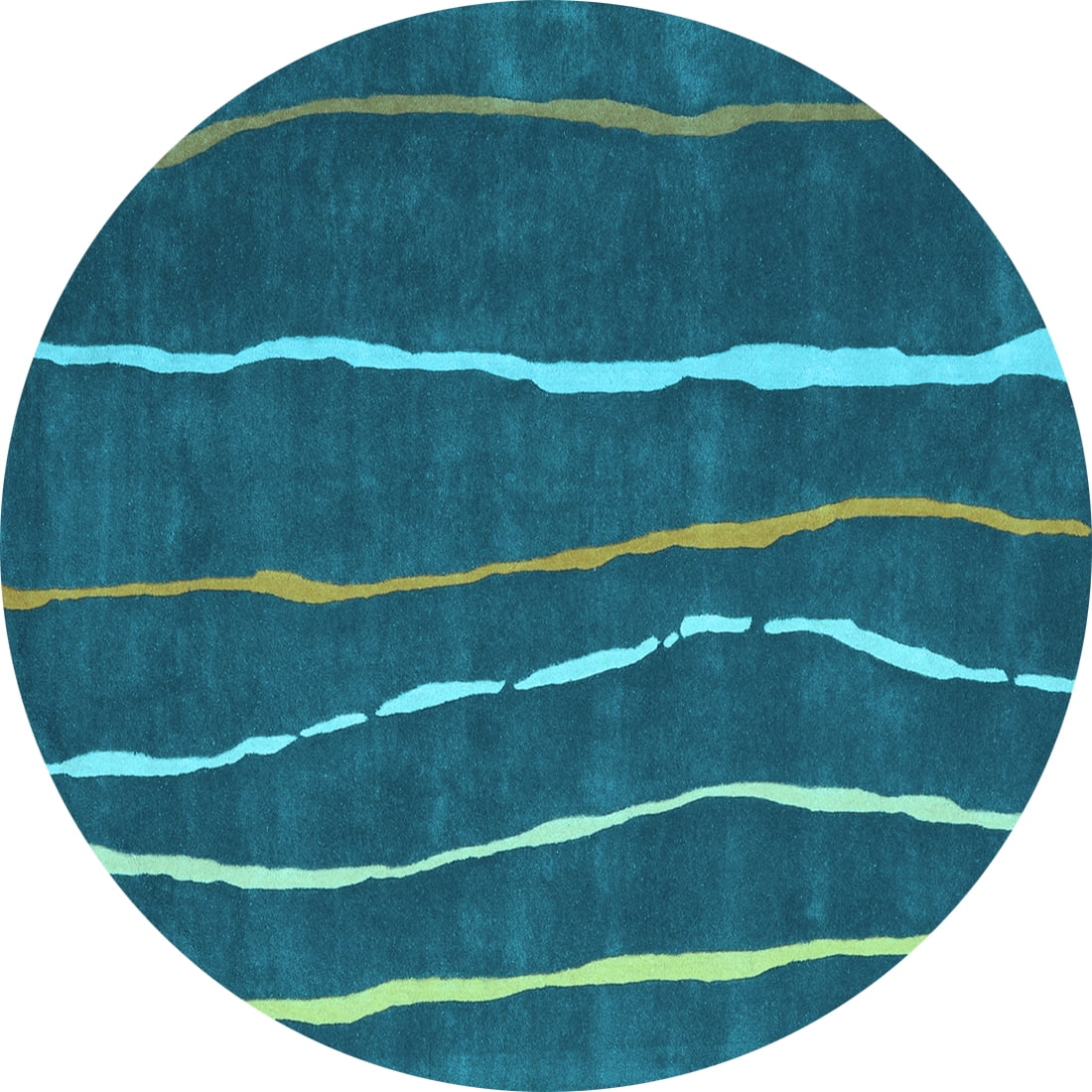 Ahgly Company Indoor Round Abstract Light Blue Contemporary Area Rugs ...