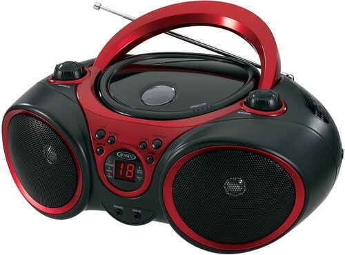 Jensen CD-490 Portable CD Player Sport Stereo - AM/FM Radio (Red/Black ...