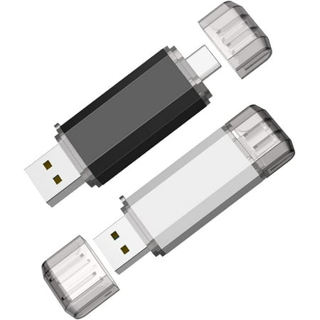 64GB Type C Flash Drive 2 in 1 OTG USB 3.0 + USB C Memory Stick with ...