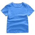 Djtdsds Kids Solid Color Crew Neck Short Sleeve T-Shirt Soft Cotton ...
