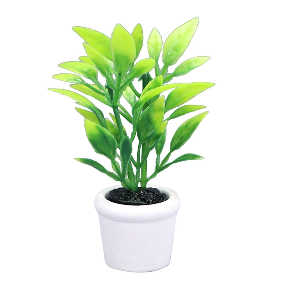 Miniature Potted Plant Mini House Decor Bonsai Doll House Decor Mini ...