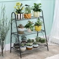 MONIPA 3-Layer Metal Plant Rack Flower Display Rack Pot Storage Rack ...