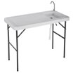 Outsunny 4FT Outdoor Fishing Plastic Prep Station: Portable, Foldable ...