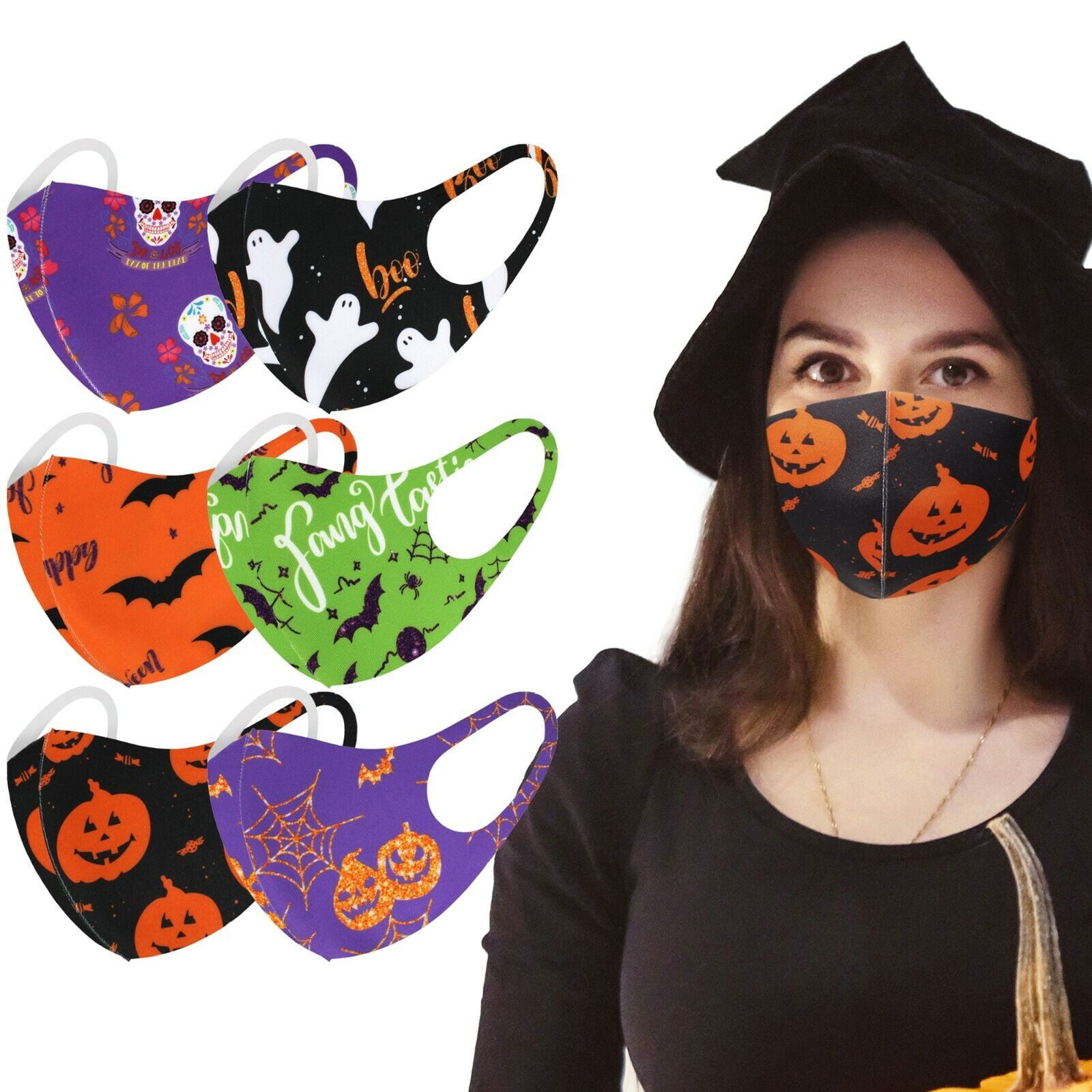 Unisex Adult Halloween Reusable Face Mask with Attachable Filter Set ...