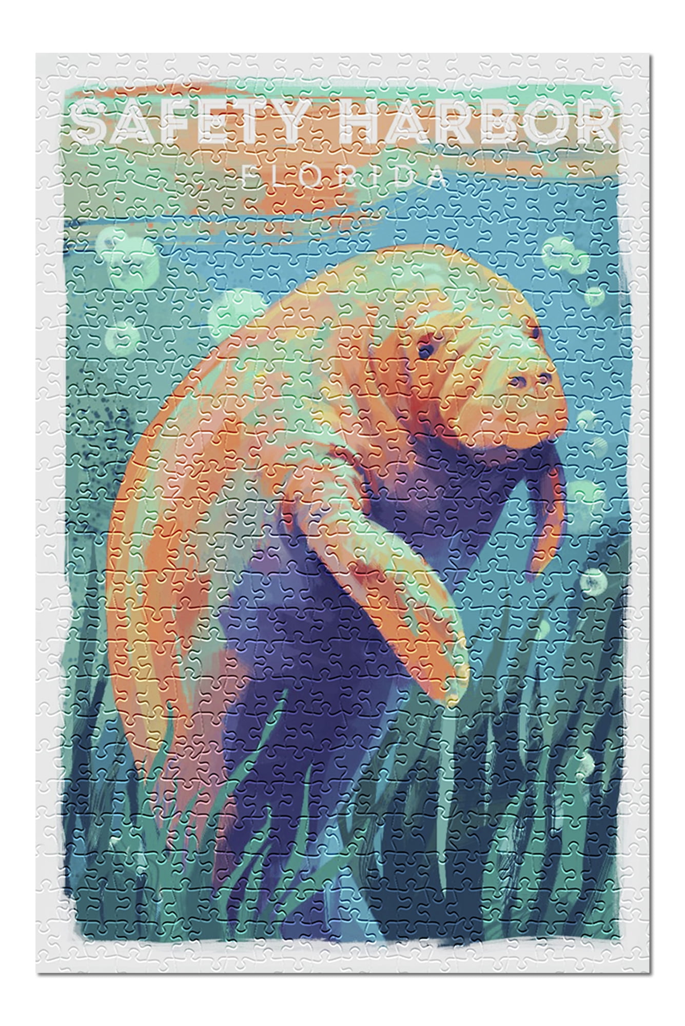 Safety Harbor, Florida, Manatee, Vivid (19x27 inches, Premium 500 Piece ...