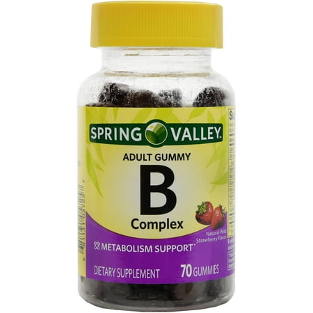 Spring Valley Adult Gummy B-Complex Vitamin Supplement Gummies, 70 ...