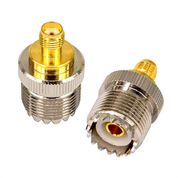 Onelinkmore Rf Coax Adapter Sma Female To So239 Female Uhf Jack So 239 Antenna Cable Connector