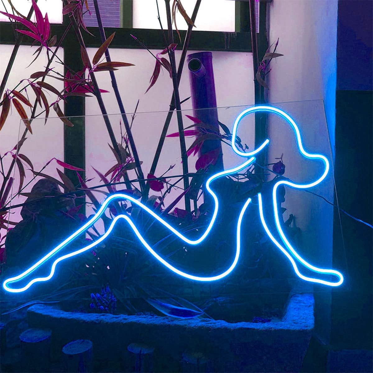 LINLIN LED Neon Sign Night Light, Sexy Woman Neon Sign, Woman Body Neon ...