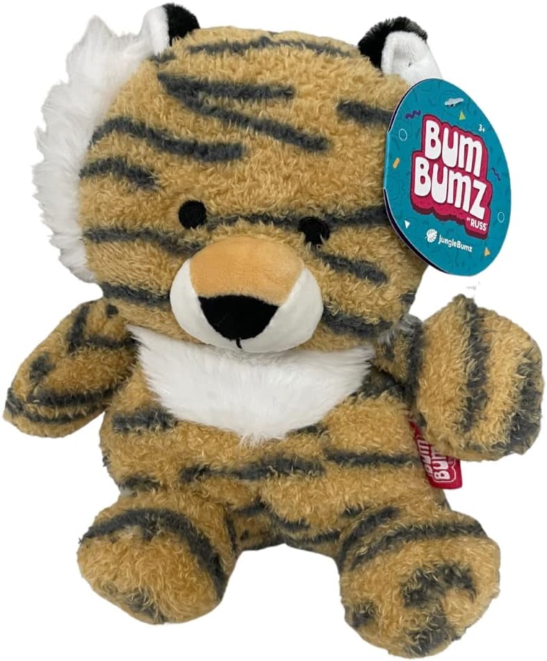 BUM BUMZ By RUSS Jungle Animals 12" Trent the Tiger Plush Toy - Walmart.com
