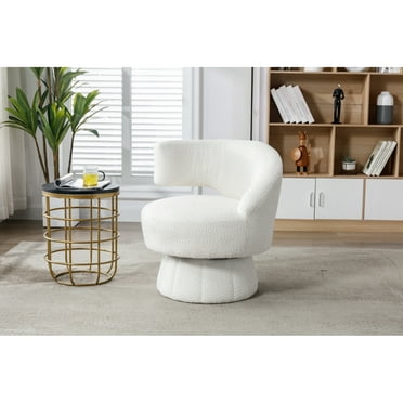 360 Degree Swivel Cuddle Barrel Accent Chair, Modern Round Armchair ...