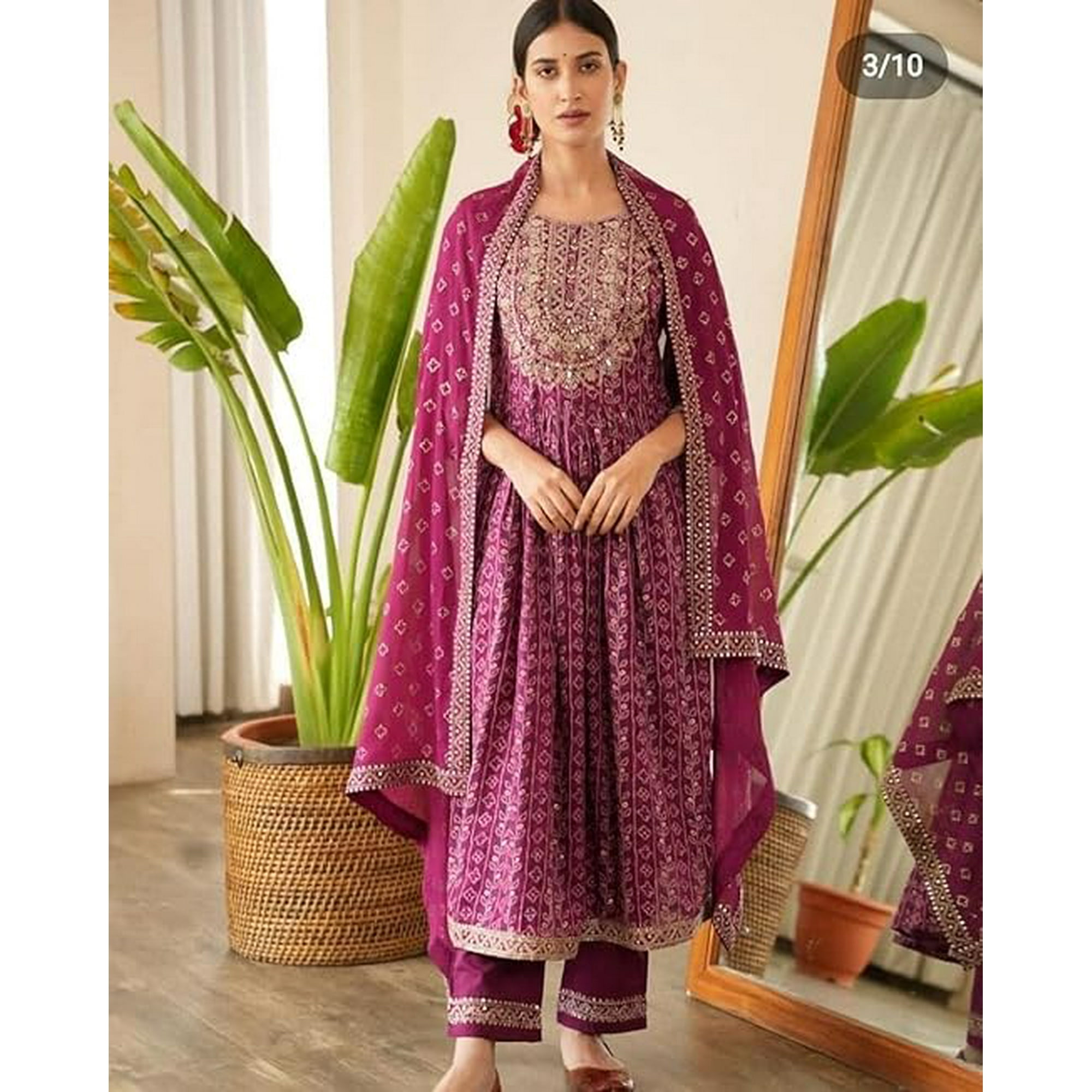 Click here for Aizza Trends Womens Cotton Febric Embrodiery Work... prices