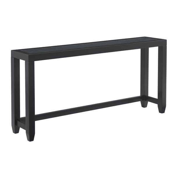 Cordero Contemporary Glass Top Sofa Console Table, Black - Walmart.com
