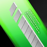 3 Neon Green Utility Knife Box Cutters Heavy Duty Industrial Strength ...