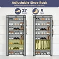 YOYTOO 9 Tier Shoe Rack, 27 Pairs Shoes Storage Cabinet Organizer Shelf ...