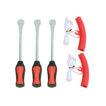 3 Tire Lever Tool Spoon + 2 Wheel Rim Protectors Tool Kit for ...