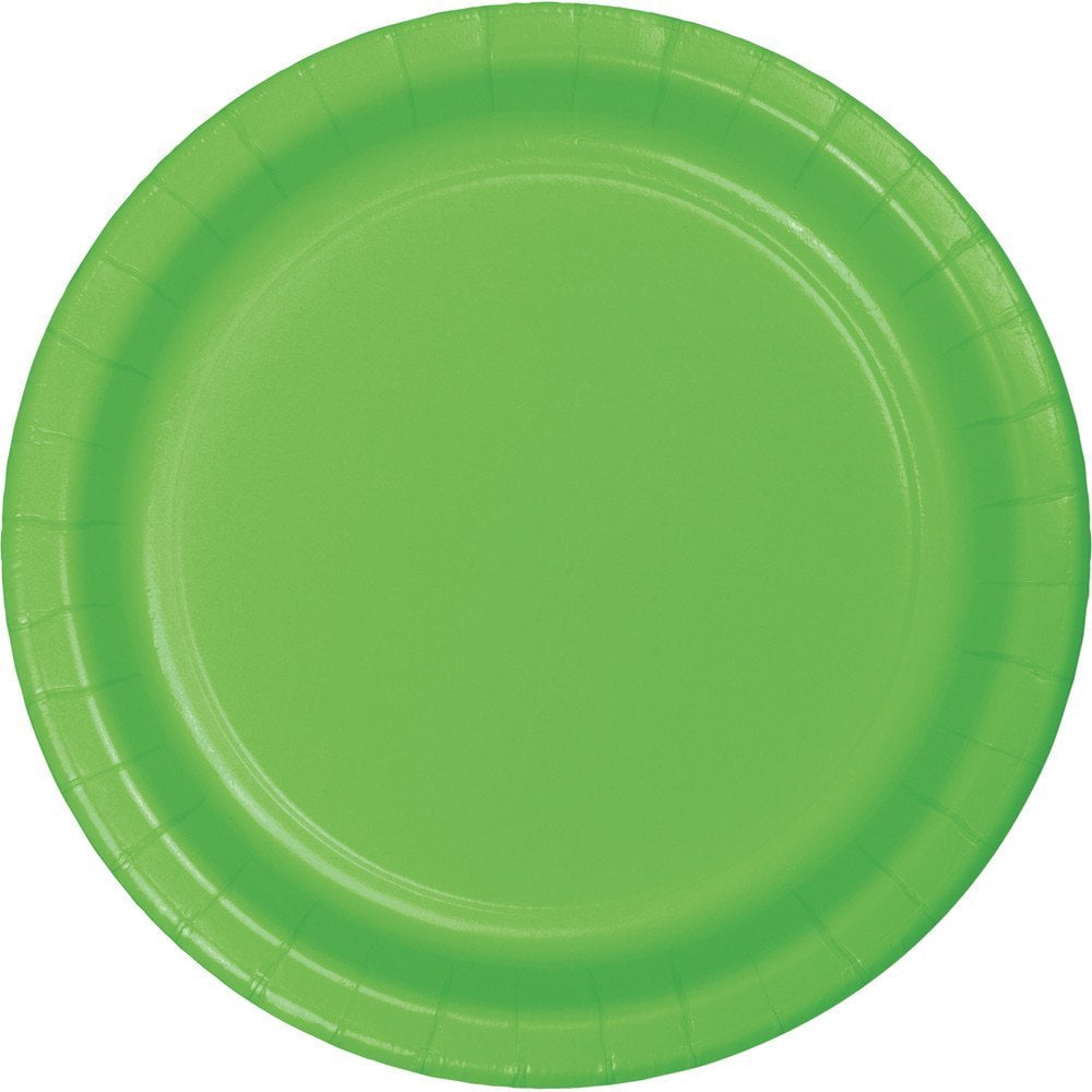 24 Plates 10.25" Paper Dinner Lunch Plates Wax Coated - Citrus Green ...
