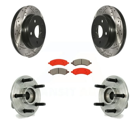 Front Hub Bearing Assembly With Coated Drilled Slotted Disc Brake ...