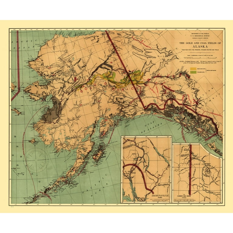 Alaska Gold Map
