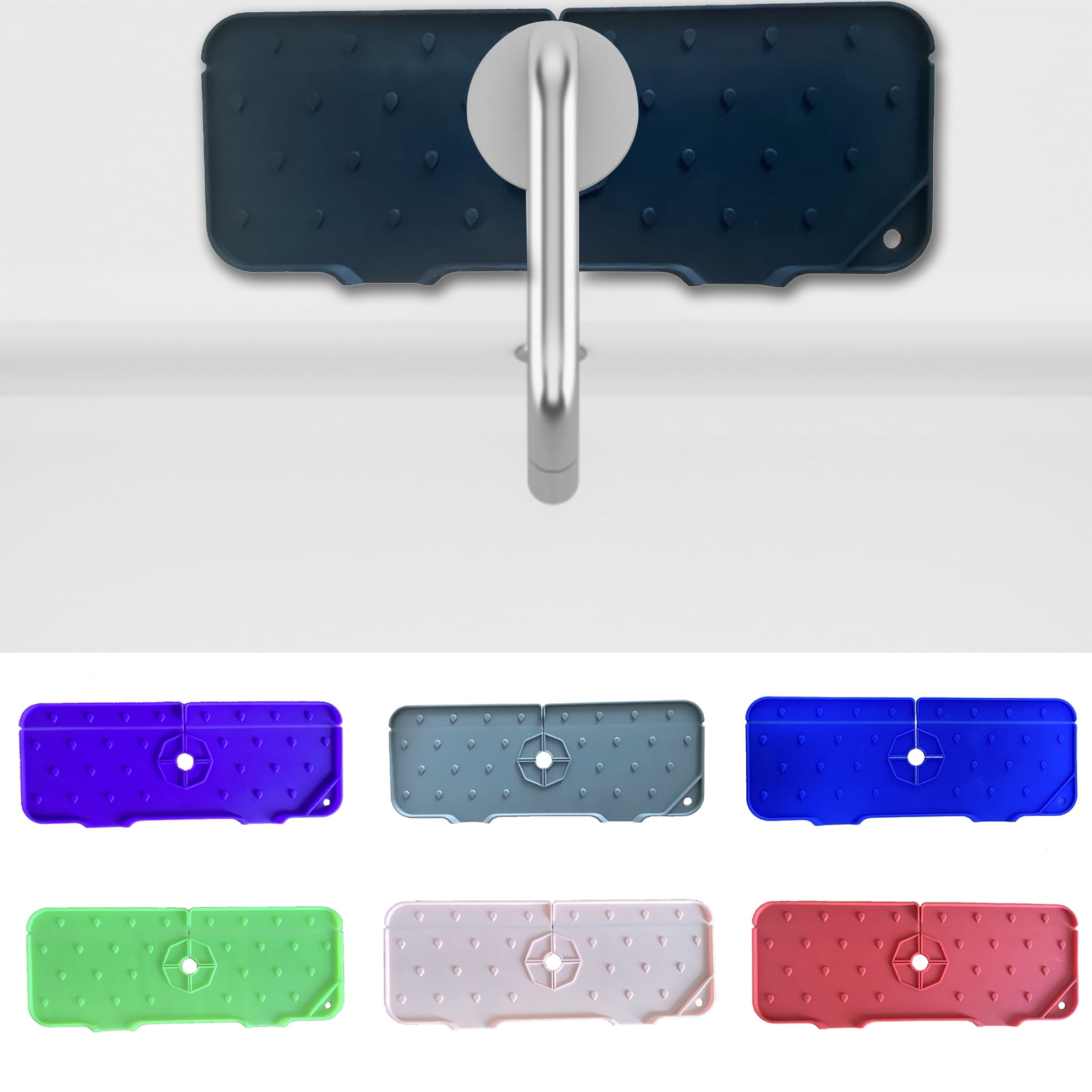 Waterproof Sink Faucet Mat - Ultra-thick Silicone, High Toughness, Anti ...