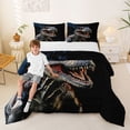 Aikeke Dino T-Rex Queen Comforter Set 3 Pieces, Wildlife Dinosaur ...