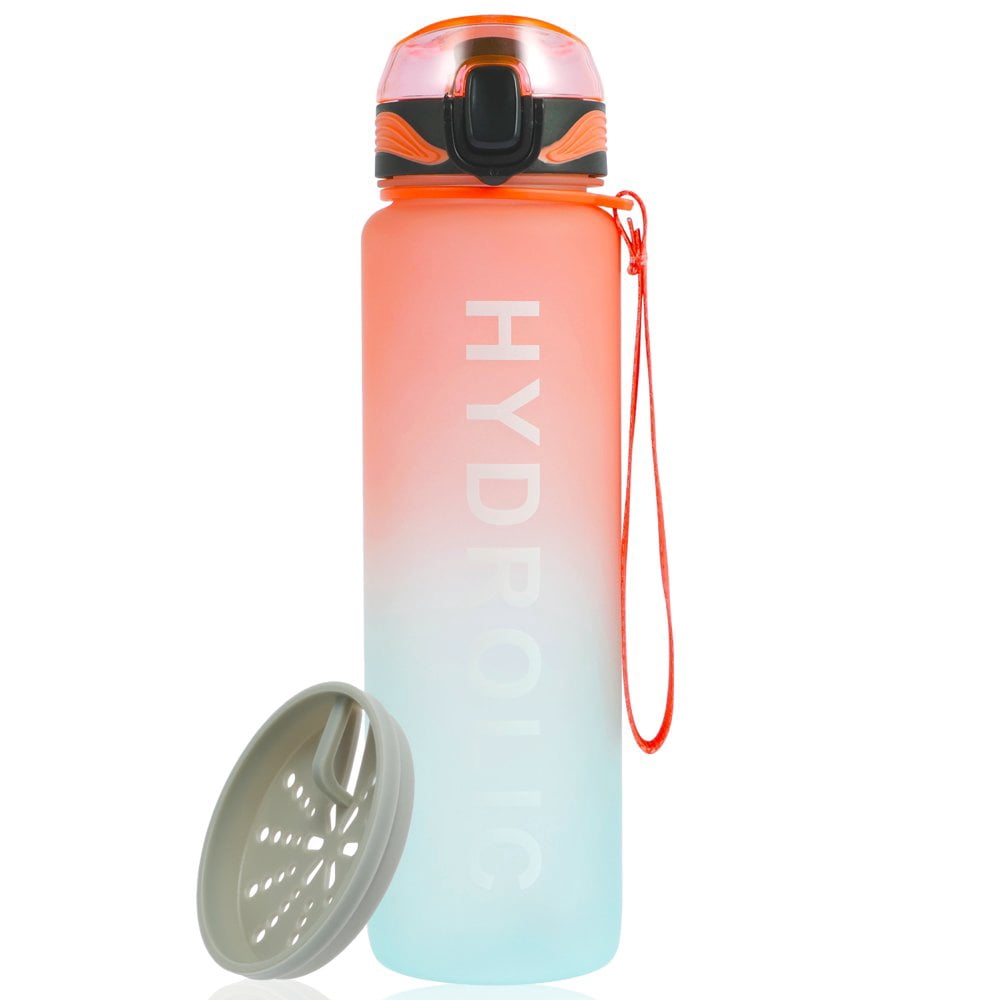 Bouteille d'Eau en Plastique 32 oz avec Marqueur de Temps et Couvercle ...