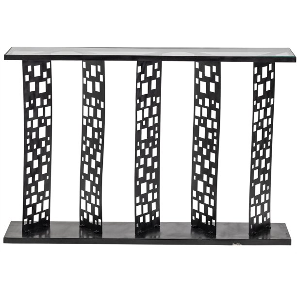 Skyline Console Table Black Metal 48 x 12 x 33" Modern Style - Walmart.com