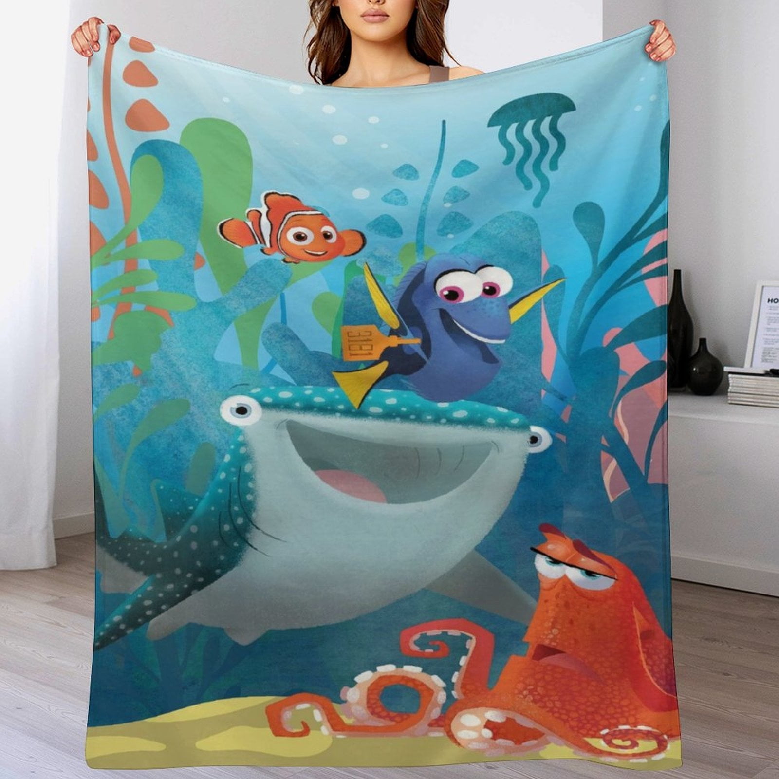 Manta de dibujos animados de Buscando a Nemo, suave y acogedora manta ...