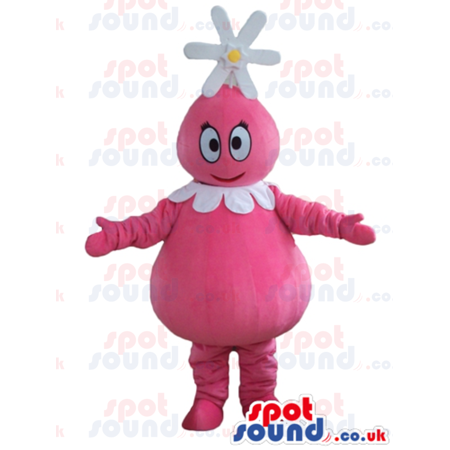 Pink monster with big eyes and a pink collar - Mascots-Mascots not ...