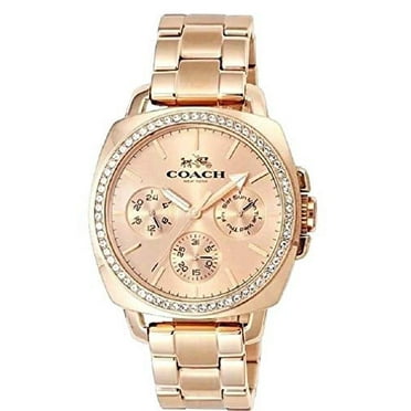 Coach 14503151 Boyfriend Rose Gold Case Pink Strap Women's Watch ...