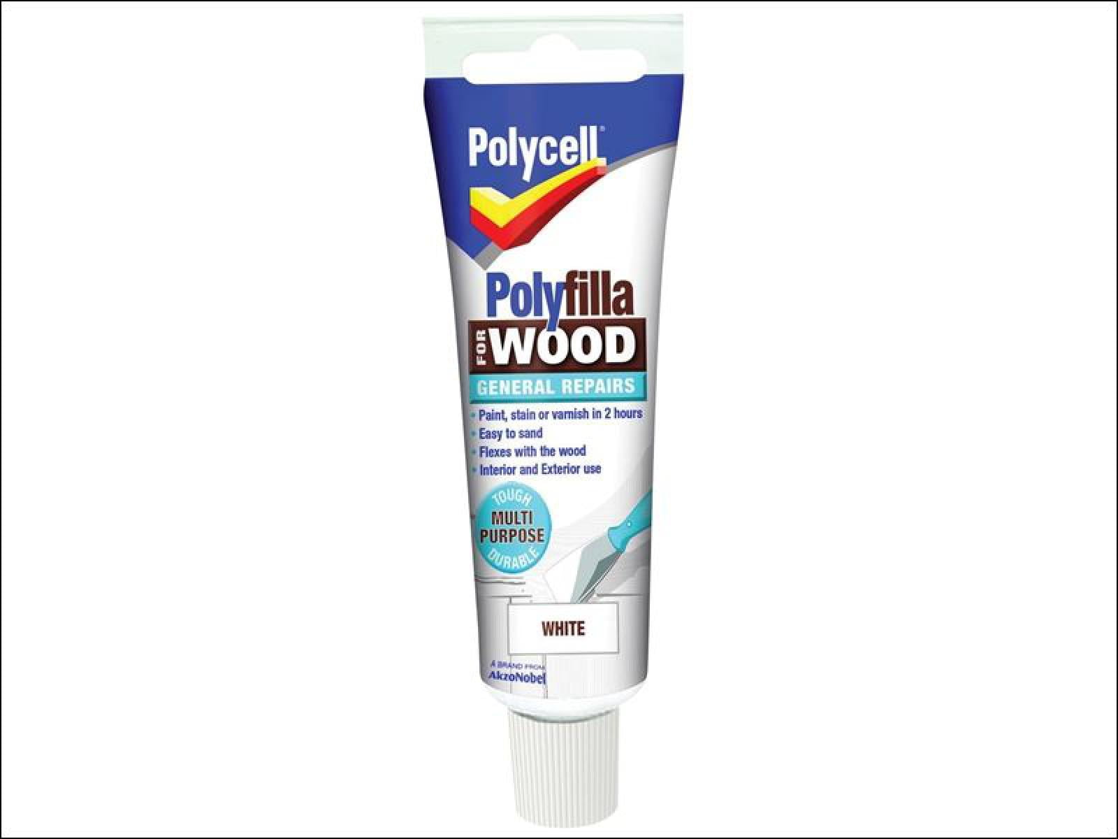 Polycell - Polyfilla For Wood General Repairs Tube White 75g - Walmart.com