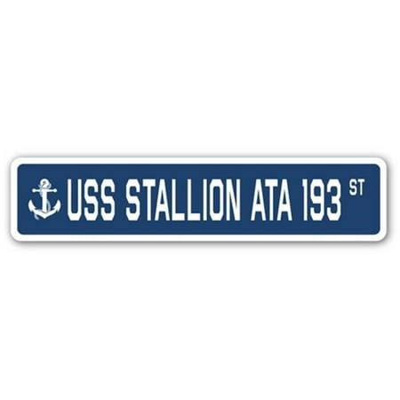 SignMission SSN-Stallion Ata 193 4 x 18 in. A-16 Street Sign - USS ...