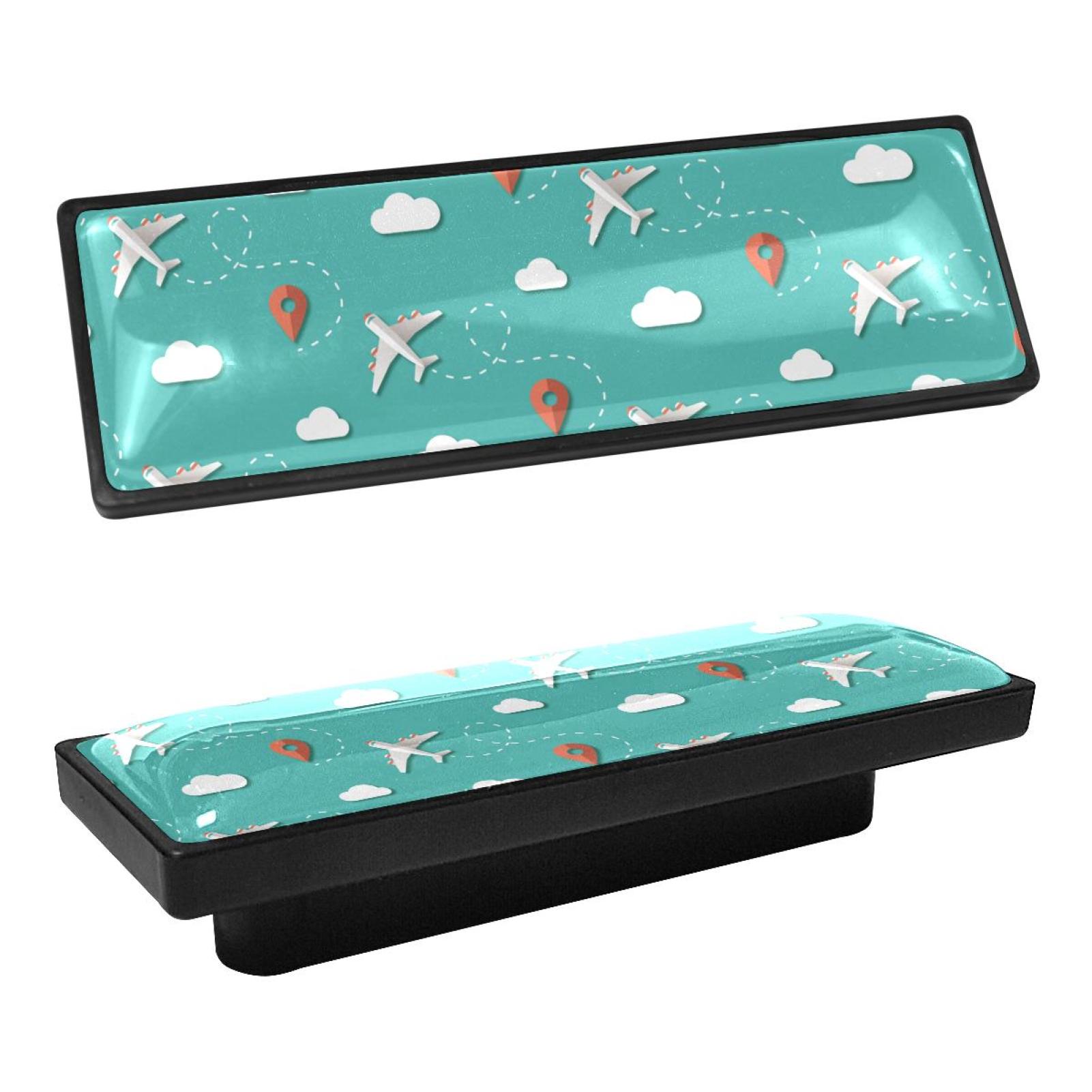 4 Pcs Rectangle Cabinet Handle Cupboard Knob Drawer Pulls Handle Planes ...