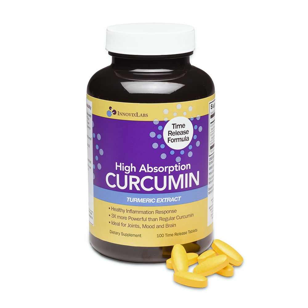 InnovixLabs High Absorption Curcumin Tablets, 100 Ct - Walmart.com ...