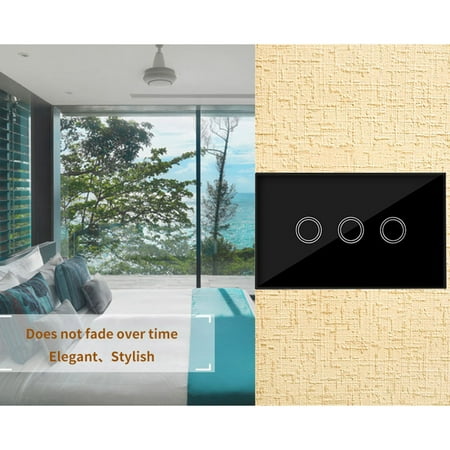 Smart Wall Touch Switch Light US Light Touch Panel US Touch On/Off ...
