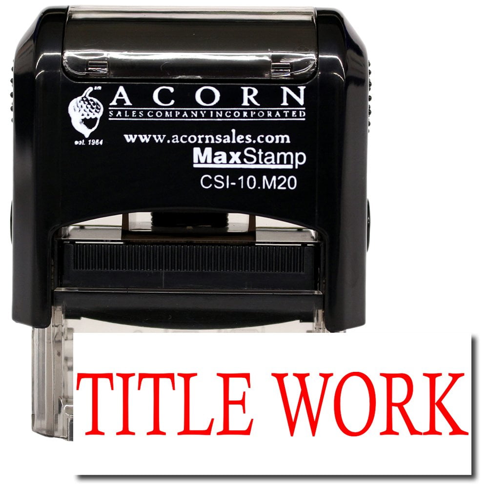 Self-Inking Title Work Stamp with Yellow Ink - Walmart.com