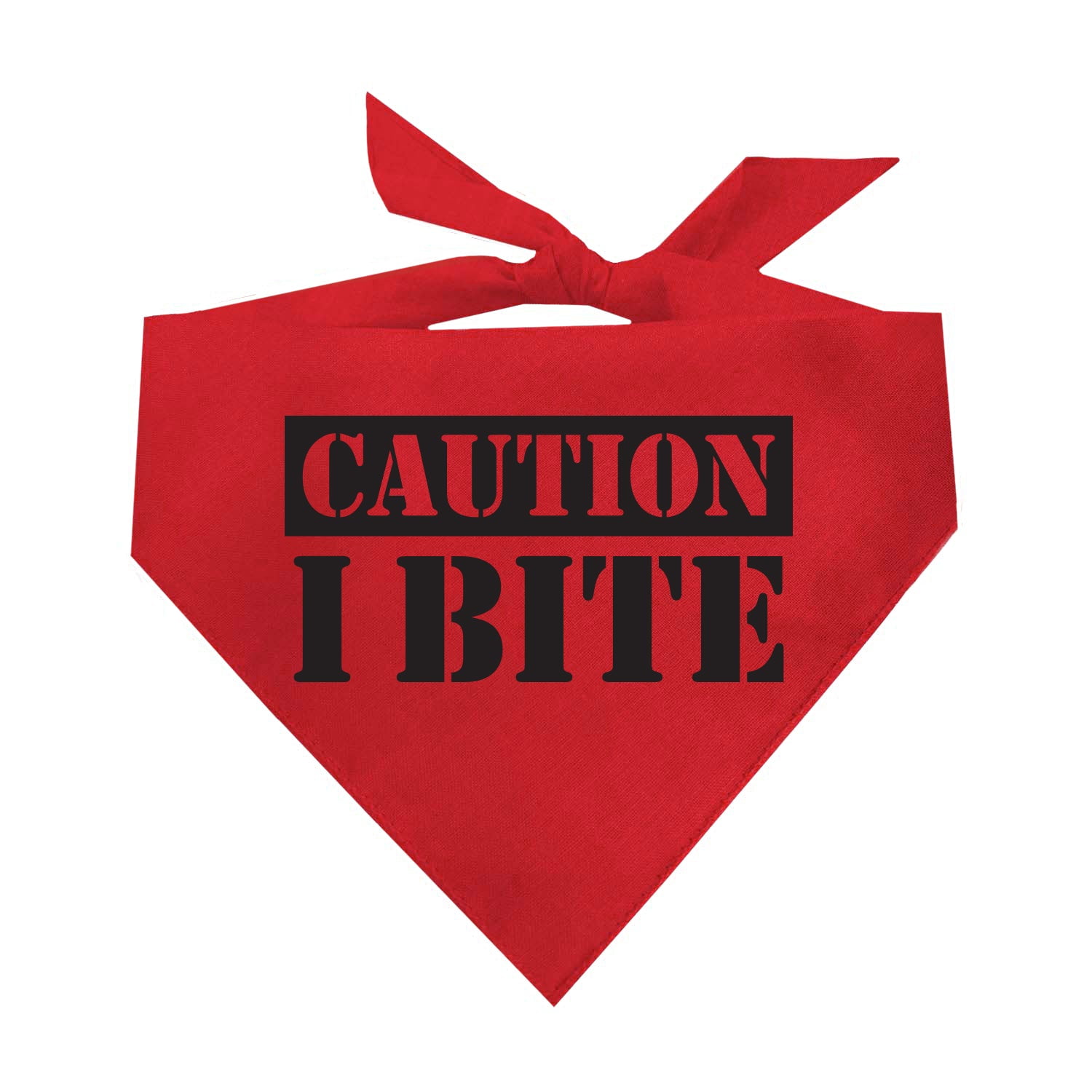 Caution I Bite Triangle Dog Bandana - Walmart.com